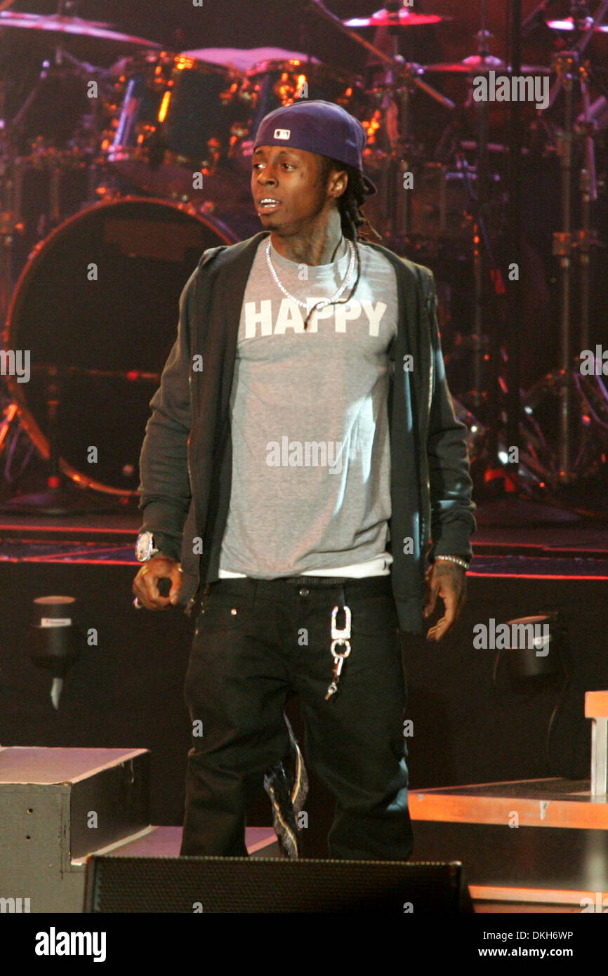 Lil' Wayne performs on stage at the Molson Amphitheatre in Toronto ...