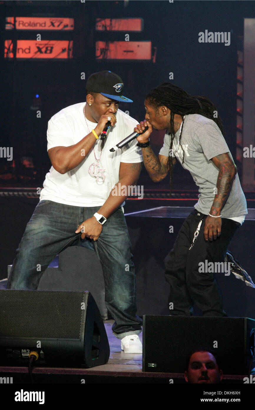 Lil' Wayne performs on stage at the Molson Amphitheatre in Toronto ...