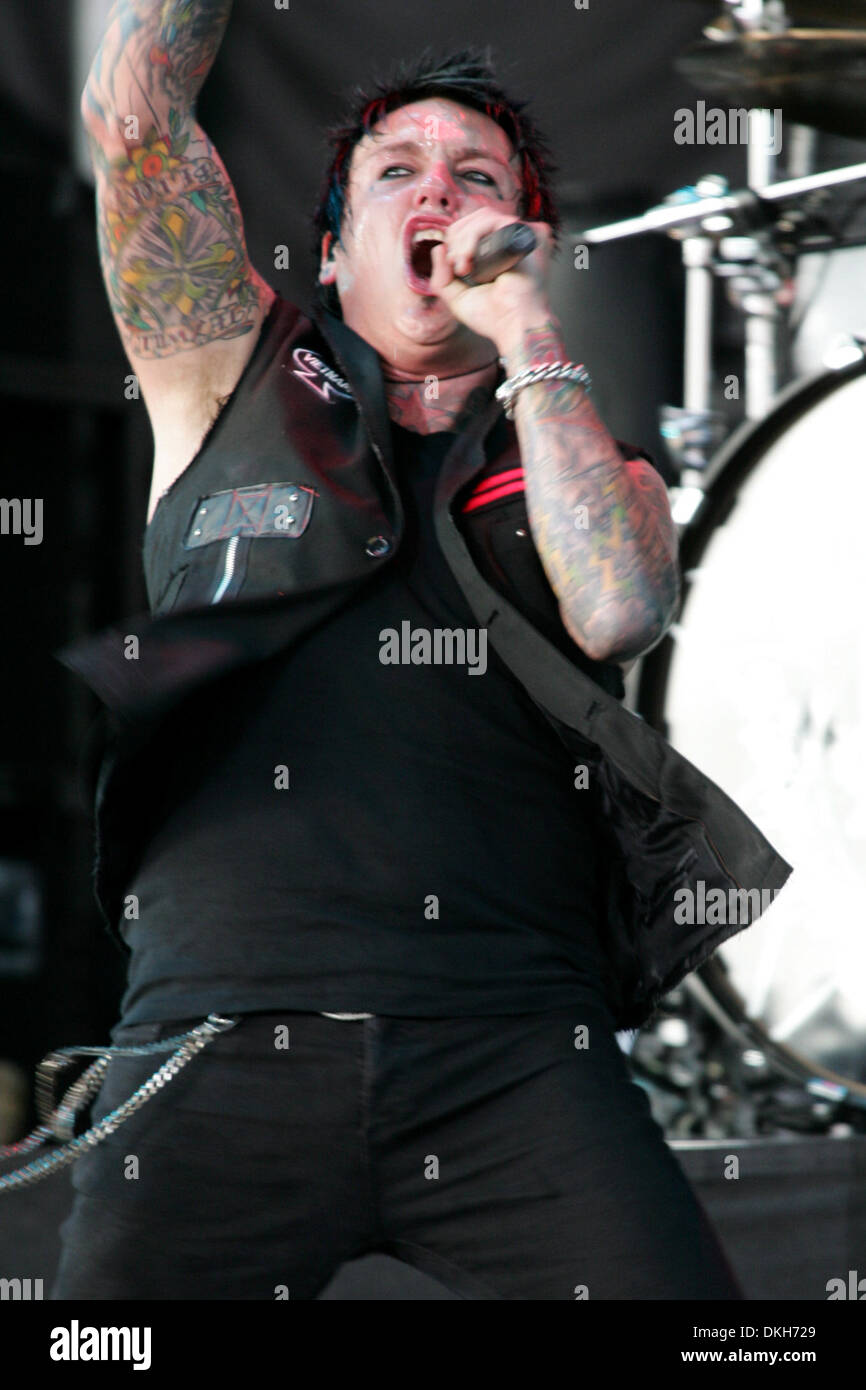 Papa Roach lead singer Jacoby Shaddix, performs on stage at the Molson ...