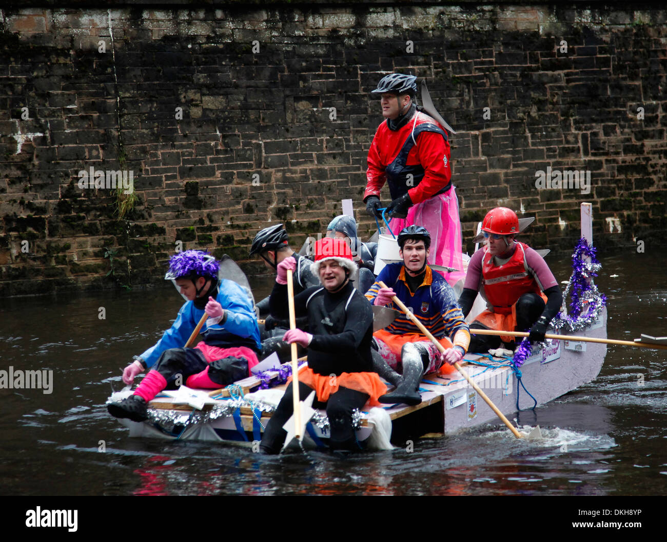 Charity in aid of RNLI Raft Race on the river Derwent at Matlock Bath ...