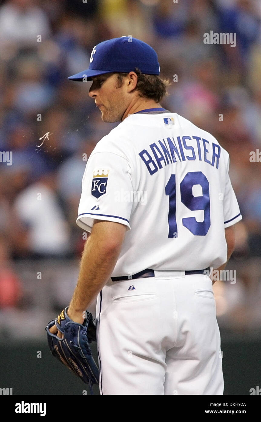 Royals Brian Bannister (19) prepares to wind up during the Rays 8 - 7 ...