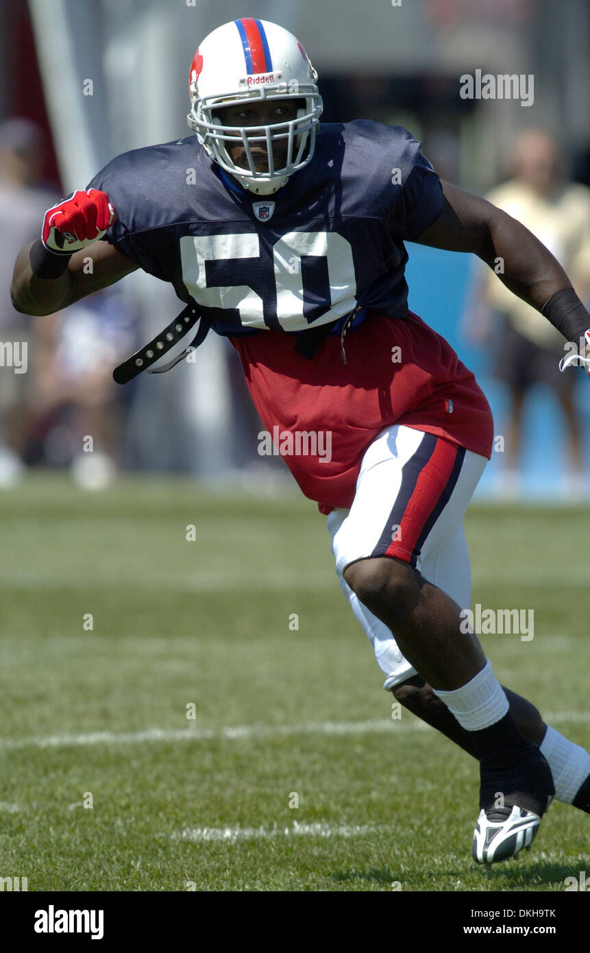 Buffalo Bills linebacker Alvin Bowen (51) in action during training ...