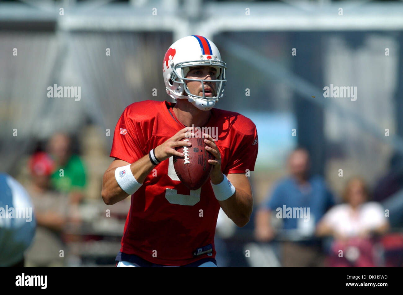 Buffalo Bills quarterback Trent Edwards (5) in action during training ...