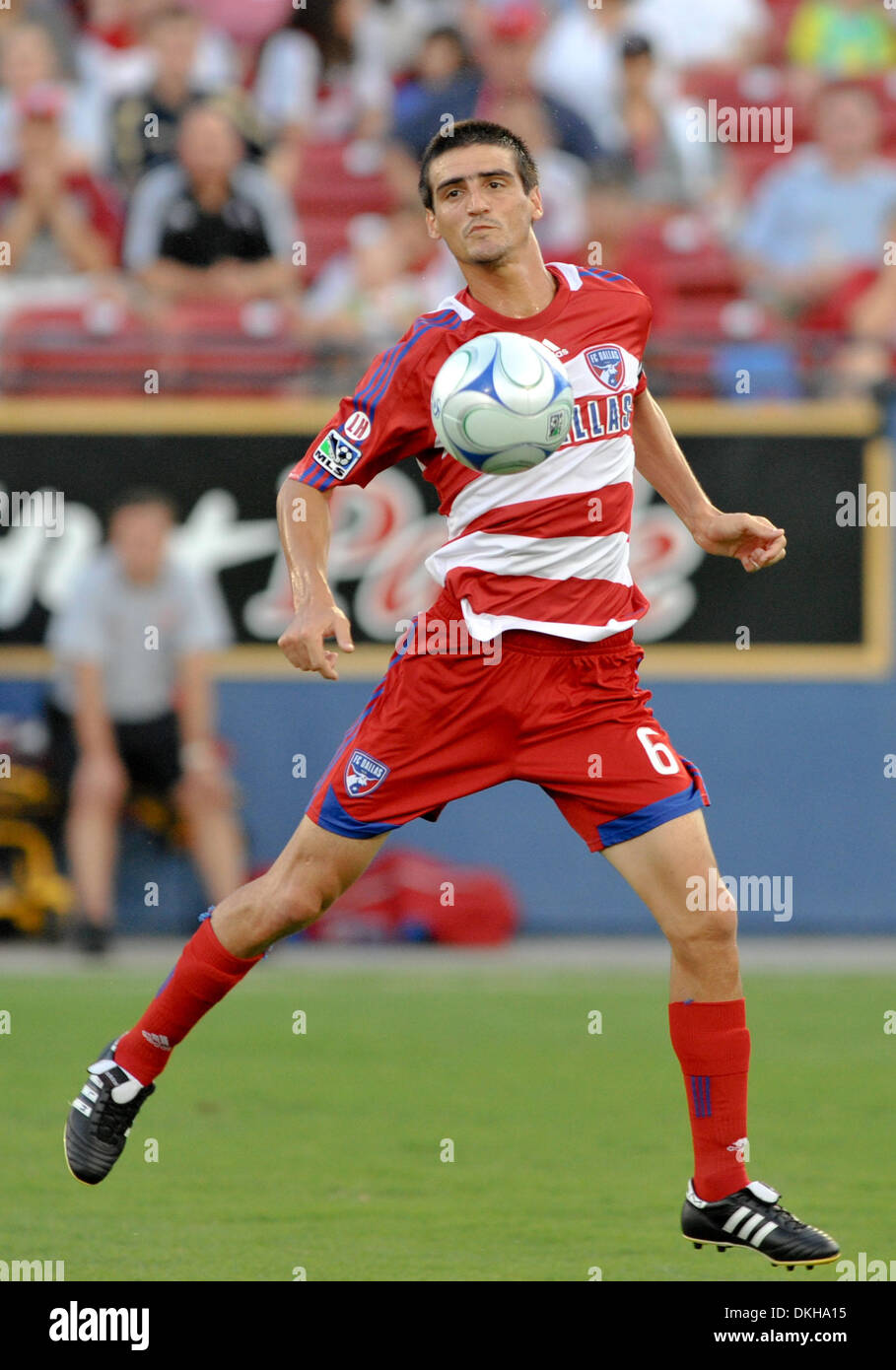 FC Dallas Midfielder Pablo Ricchetti looks to pass the ball as the ...