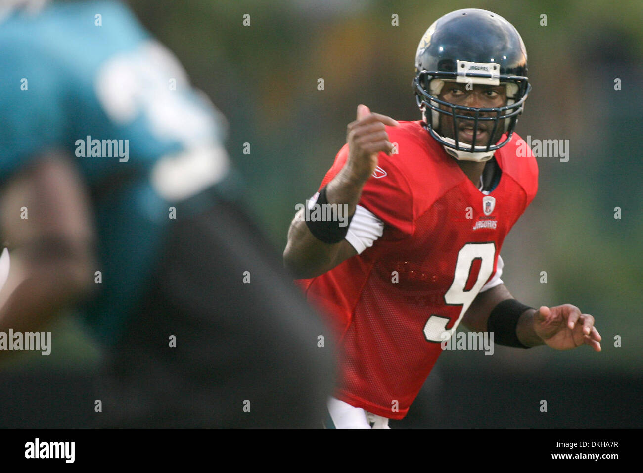 Jacksonville Jaguars quarterback David Garrard (9)calls a play during ...