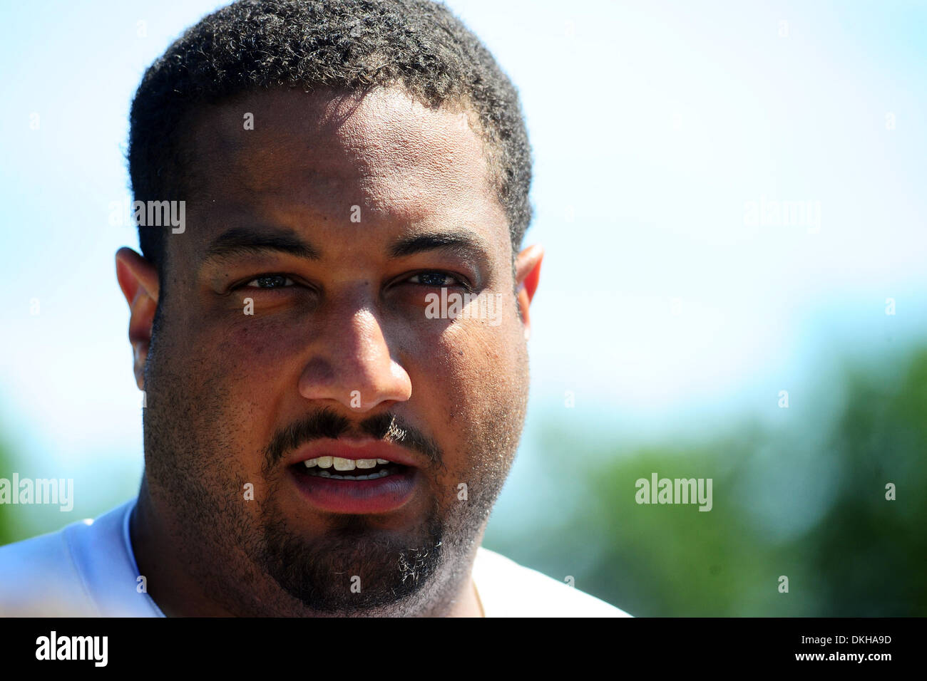 Buffalo Bills tackle Langston Walker walks off the field following ...