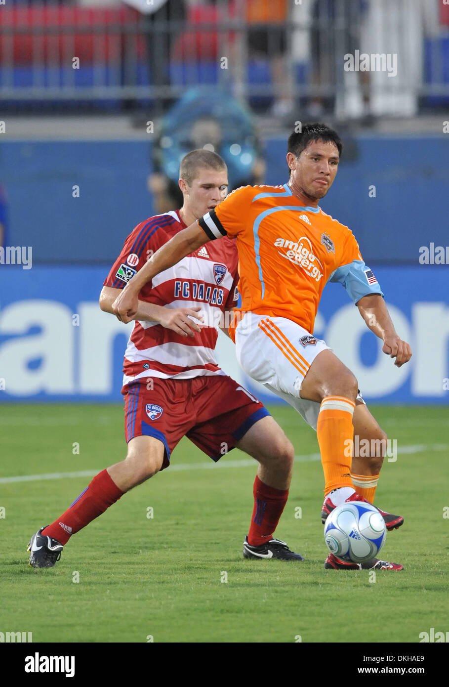 Dynamo Forward Brian Ching passes the ball as FC Dallas defeats their ...