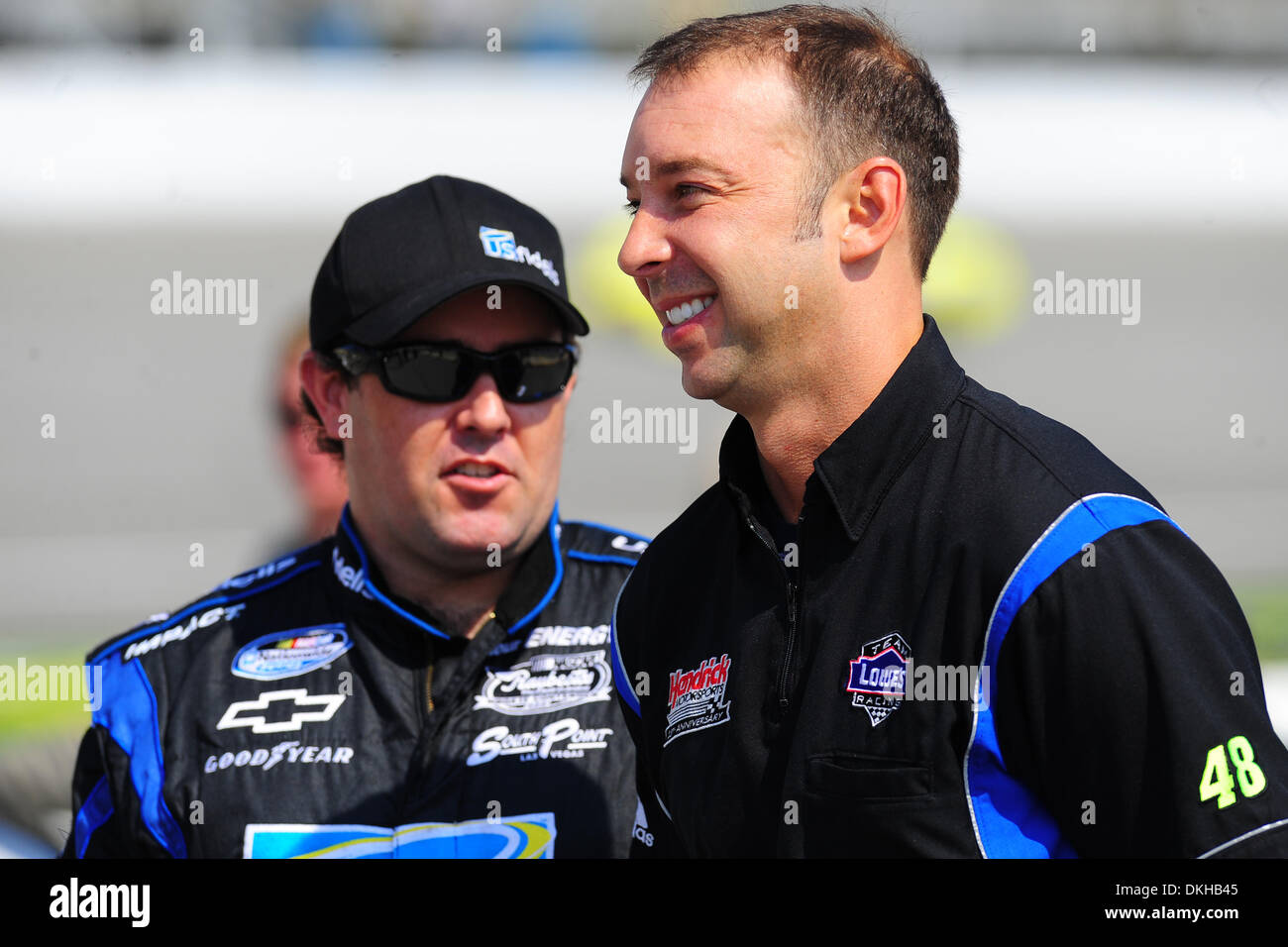 Chad Knaus ,right, crew chief of the #48 Lowe's Chevrolet in the Sprint ...