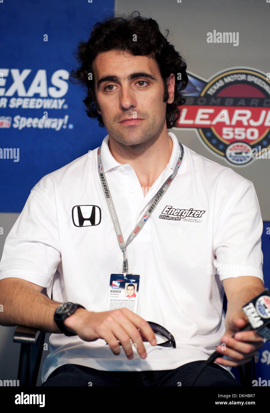 Target Chip Ganassi Racing driver Dario Franchitti addresses the media ...