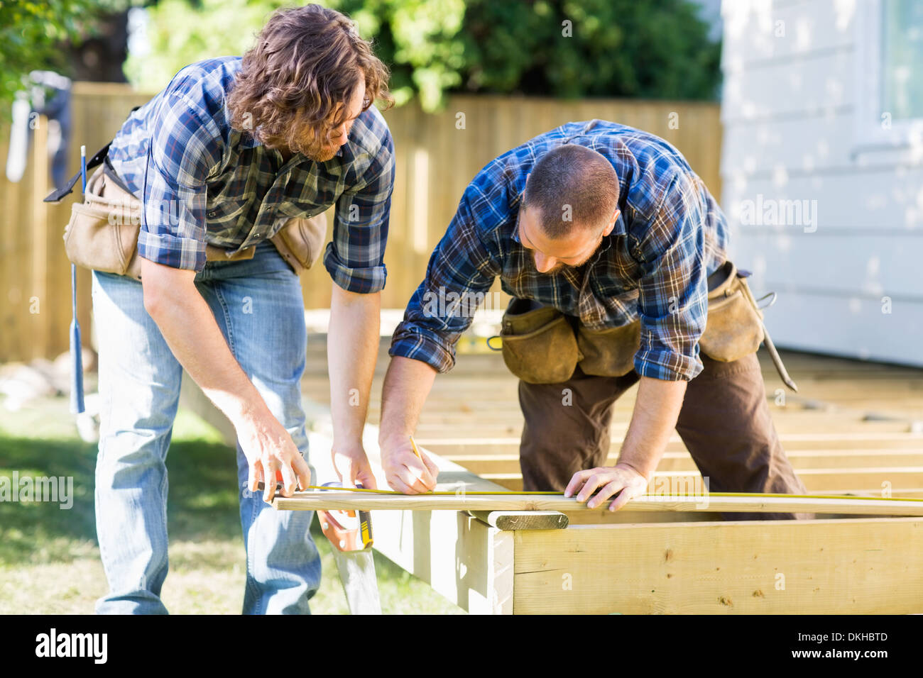 Building a Deck Stock Photo - Alamy