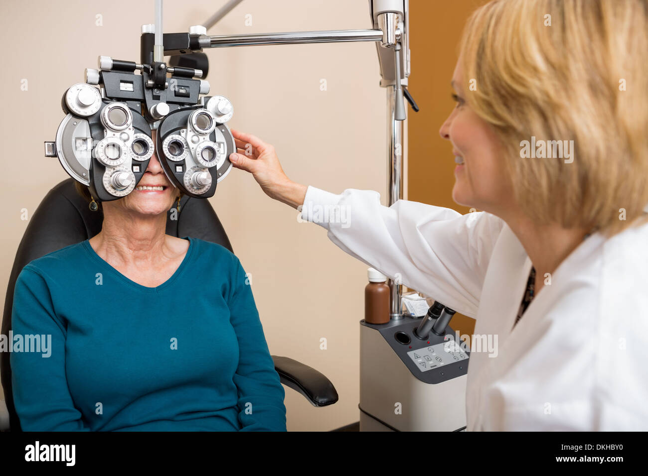 Optician Examining Patient's Vision Stock Photo - Alamy
