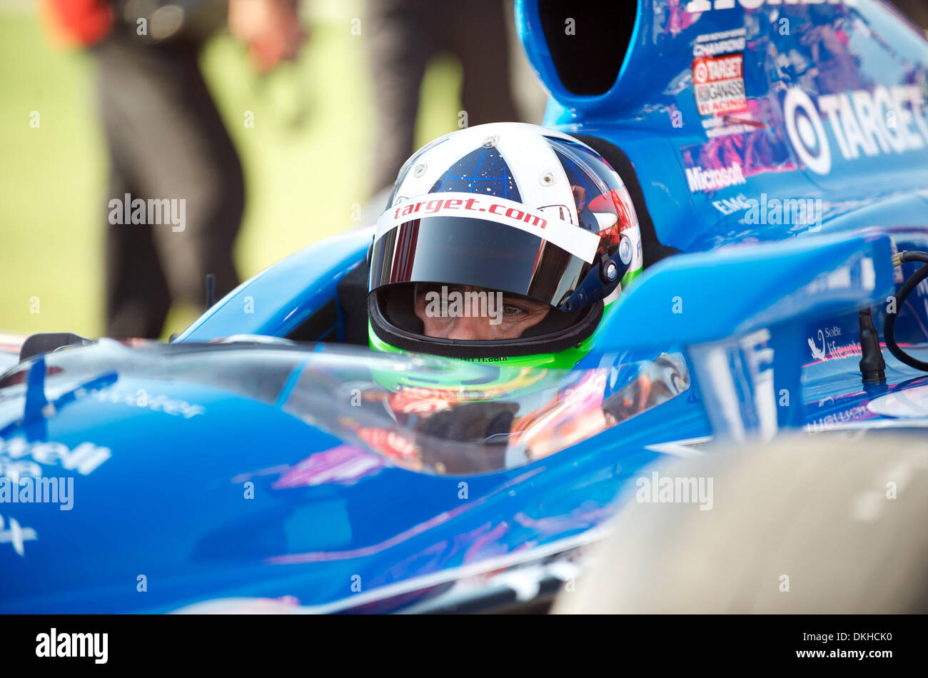 Target Chip Ganassi Racing driver Dario Franchitti sits in his #10 car ...