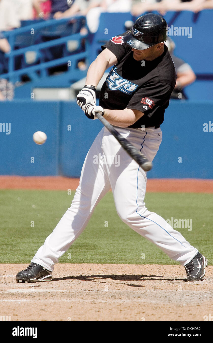 Toronto Blue Jays Lyle Overbay struck out swinging in the bottom of the ...