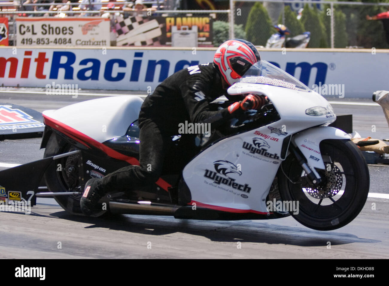 29 June 2009: NHRA Pro Stock Motorcycle driver Steve Johnson during the ...