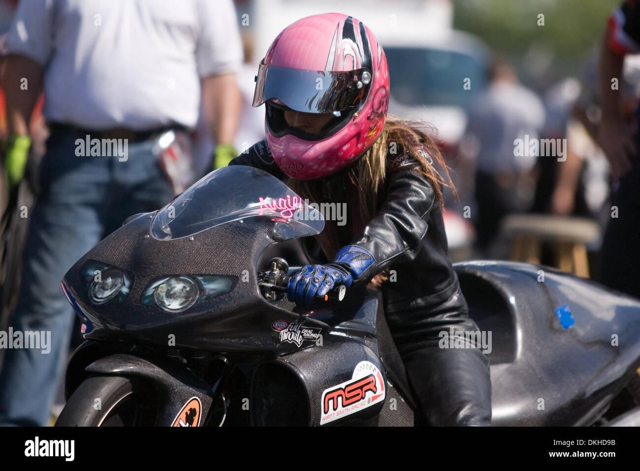 29 June 2009: NHRA Pro Stock Motorcycle driver Angie McBride during the ...