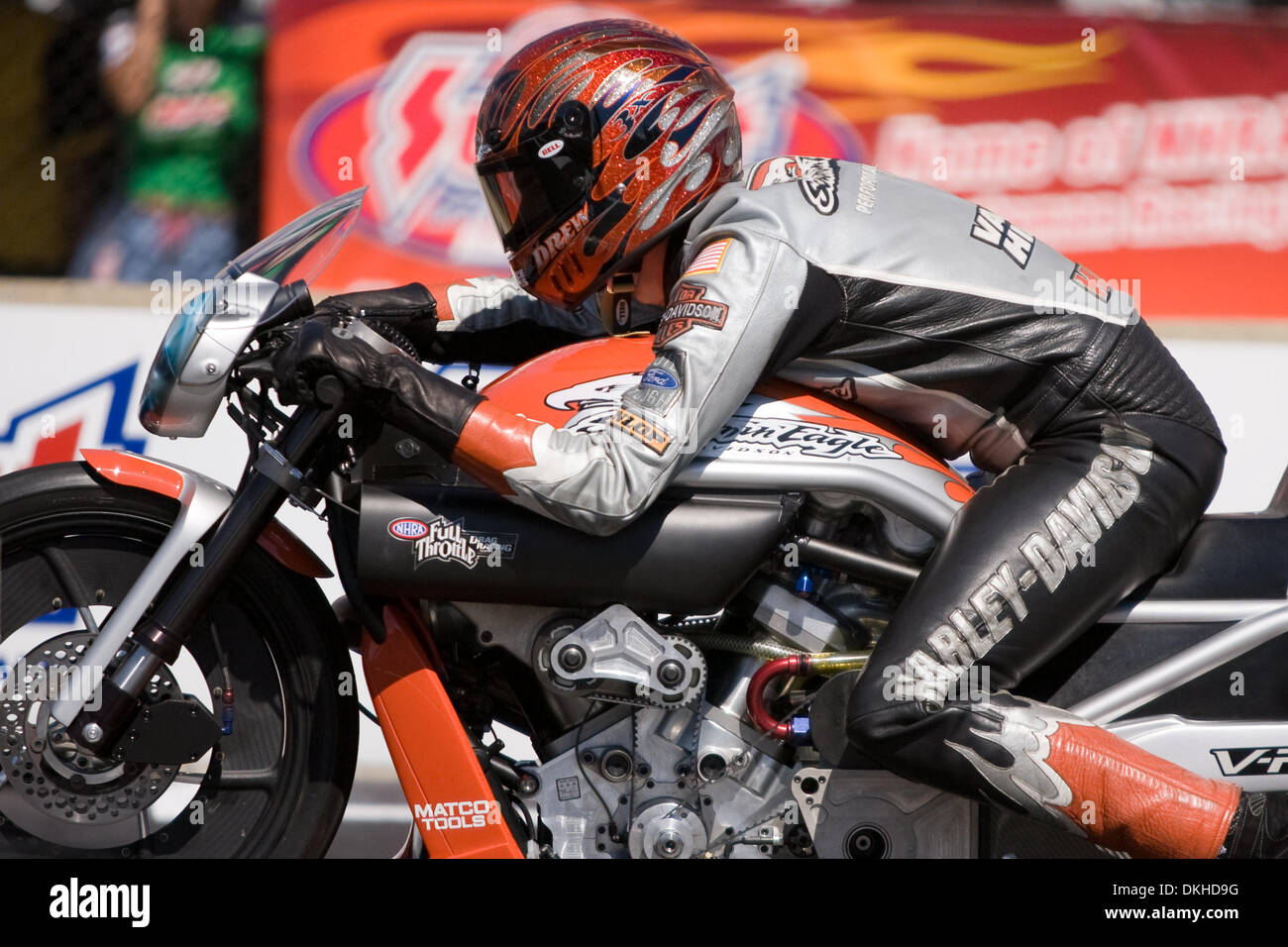 29 June 2009: NHRA Pro Stock Motorcycle driver Andrew Hines during the ...