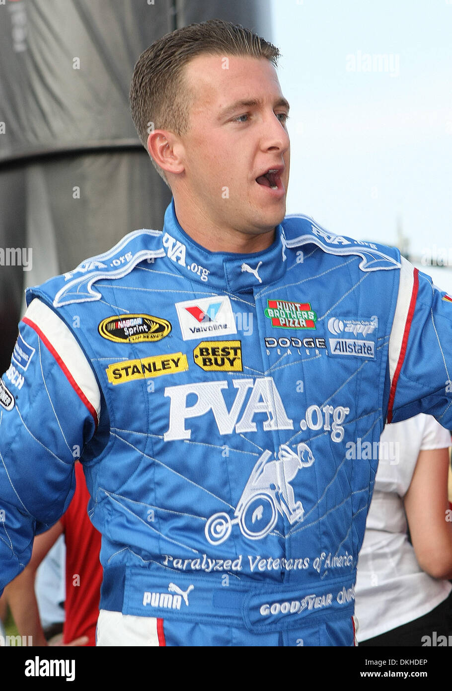 Driver A.J. Allmendinger during the NASCAR Coke Zero 400 Race on ...