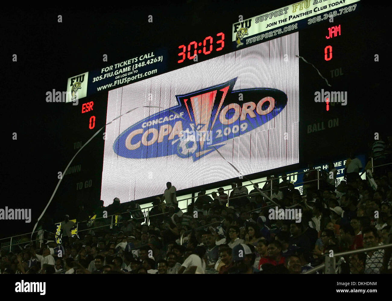 July 10, 2009 - Miami, Florida, U.S - 11 July 2009 ...The scoreboard ...