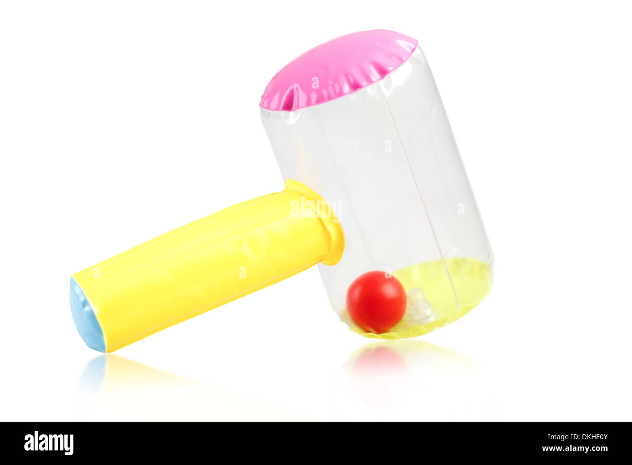inflatable hammer toy isolated on white background Stock Photo - Alamy