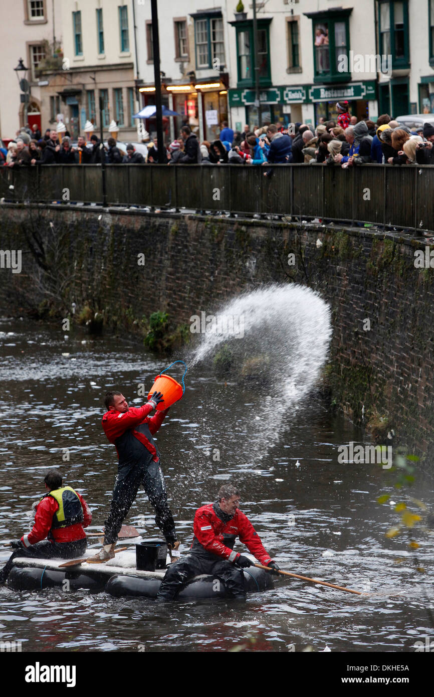 Charity in aid of RNLI Raft Race on the river Derwent at Matlock Bath ...