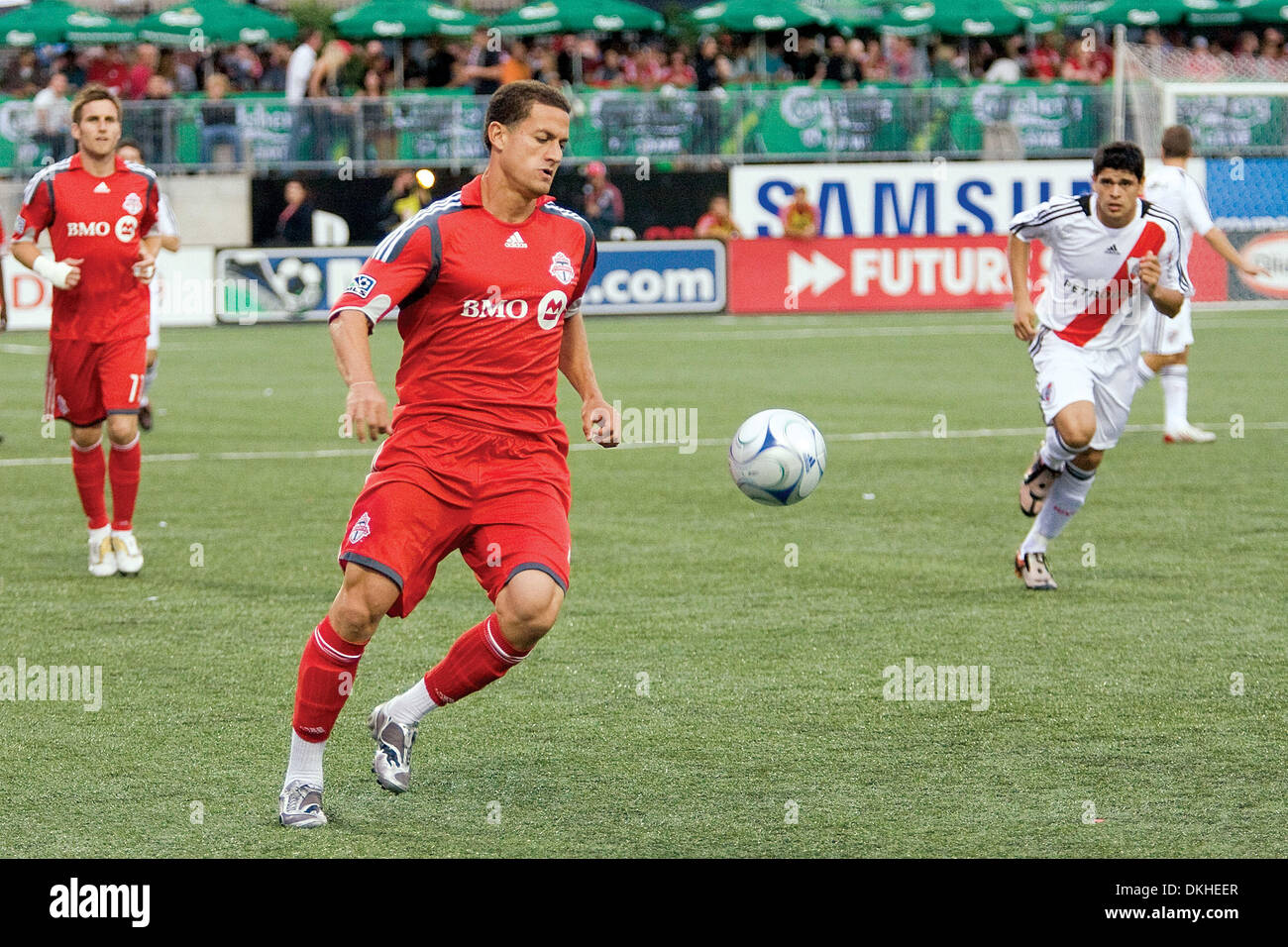 Marco Velez of the Toronto FC attempts to create some offence. There ...