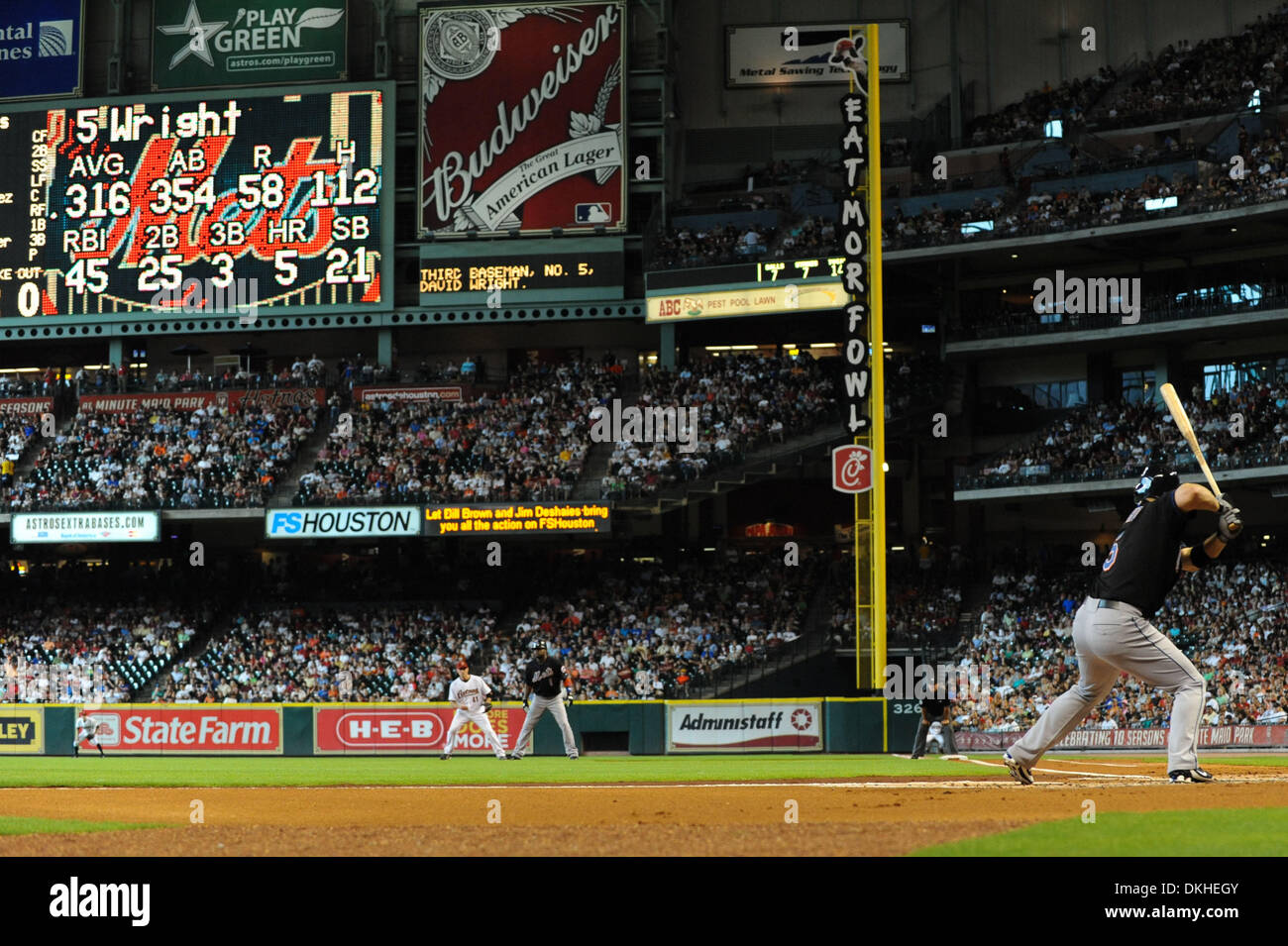 New York third baseman, David Wright, at the plate during a matchup ...