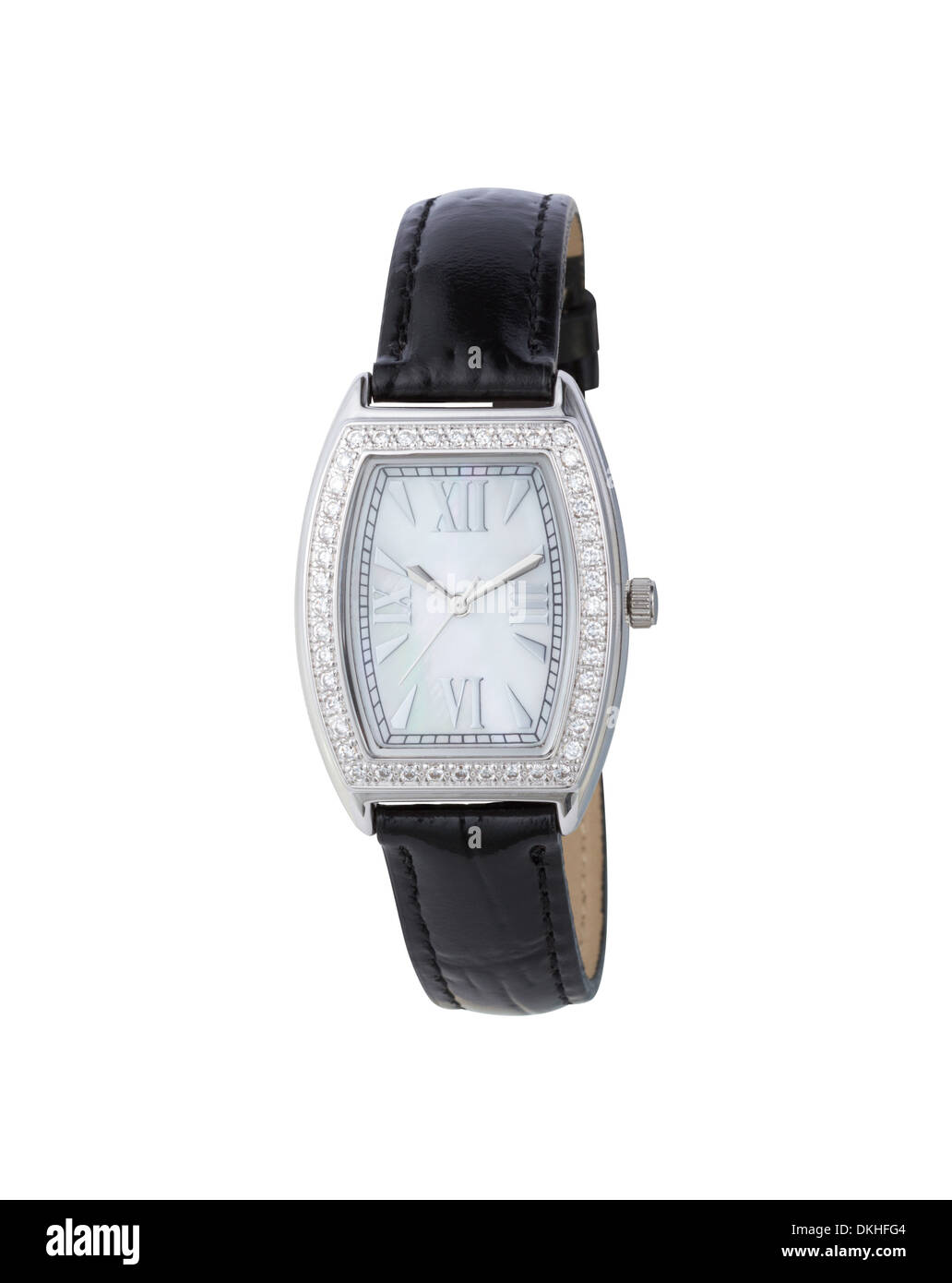 beautiful wrist watch decorated by crystals Stock Photo - Alamy