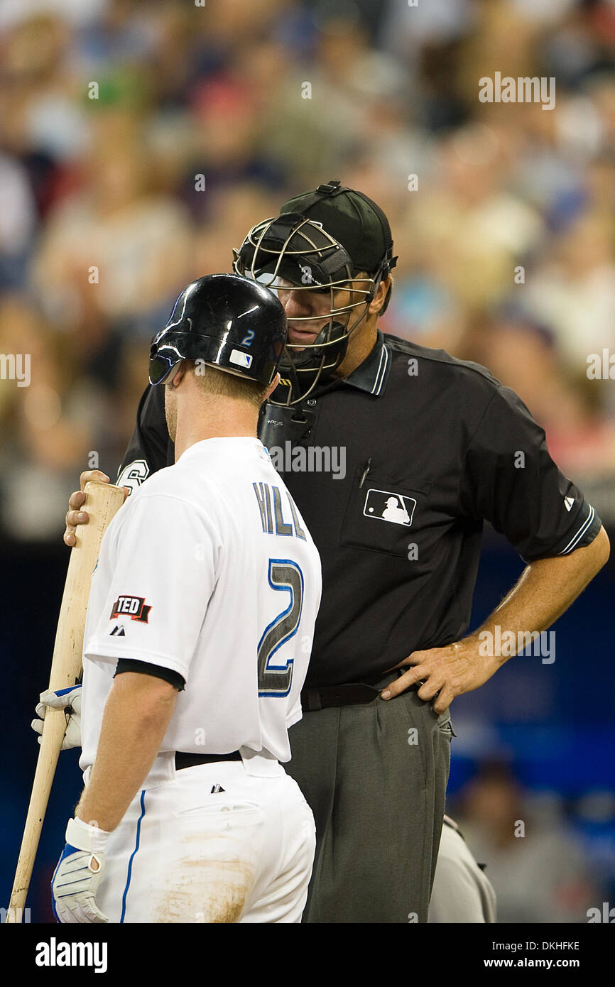 18 August 200: Toronto Blue Jays first baseman Randy Ruiz #3 shows his ...