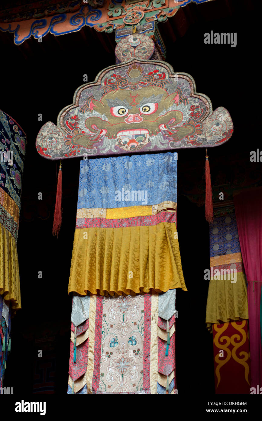 Interiors of the Great Assembly Hall in Drepung Monastery, Lhasa, Tibet ...