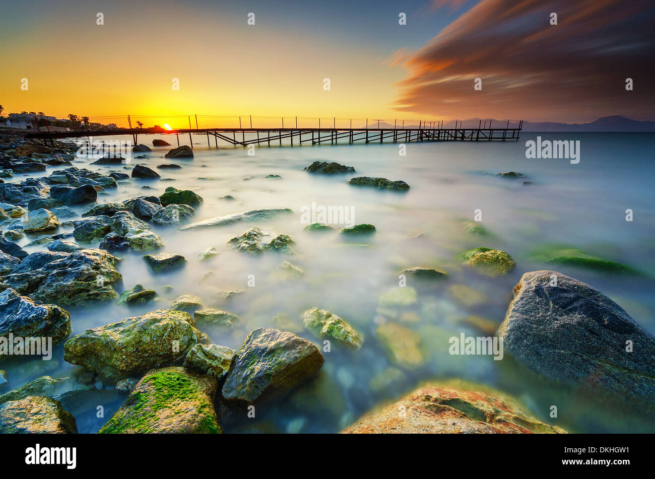 Kos beach sunset hi-res stock photography and images - Alamy
