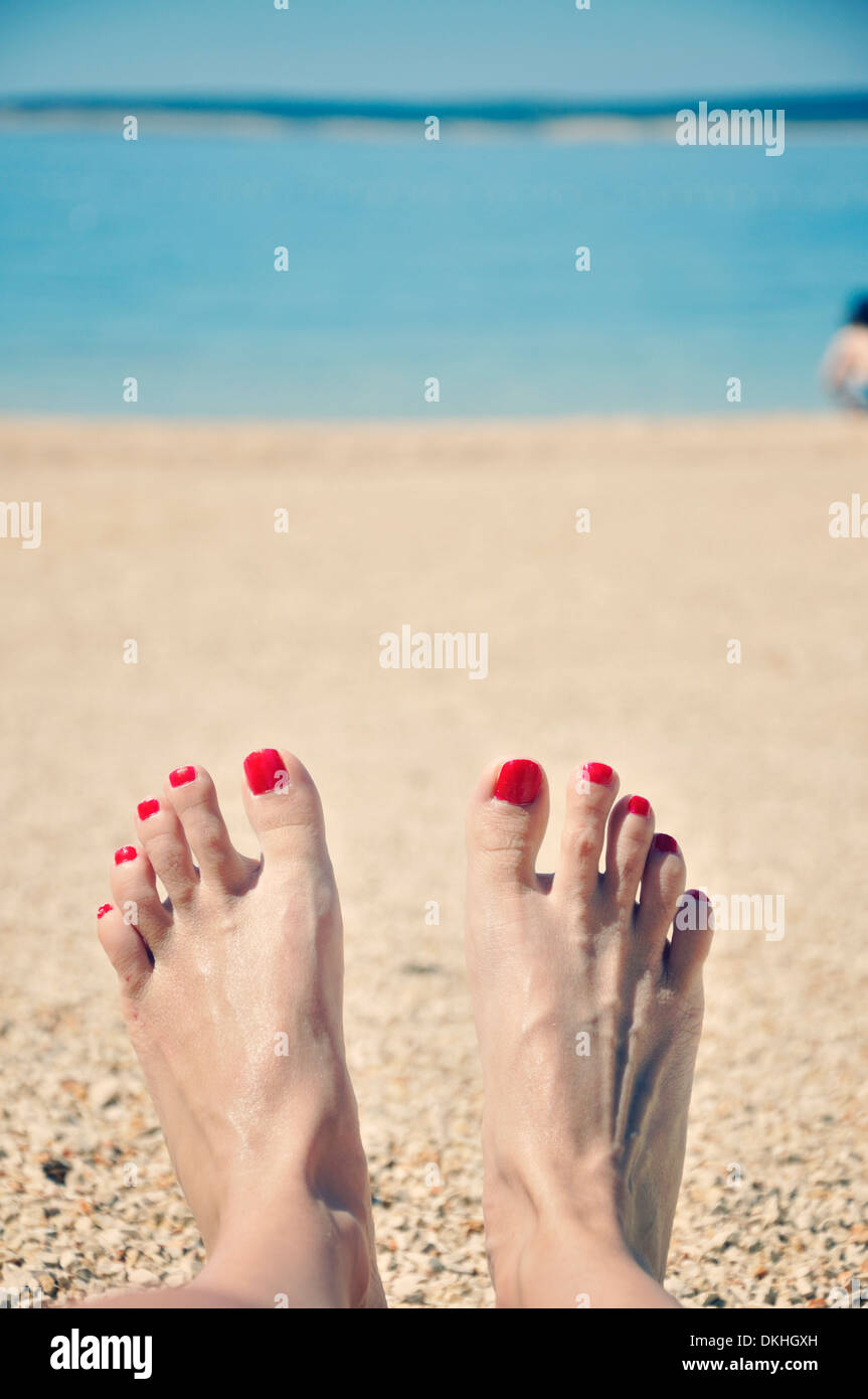 One woman carefree summer hi-res stock photography and images - Alamy