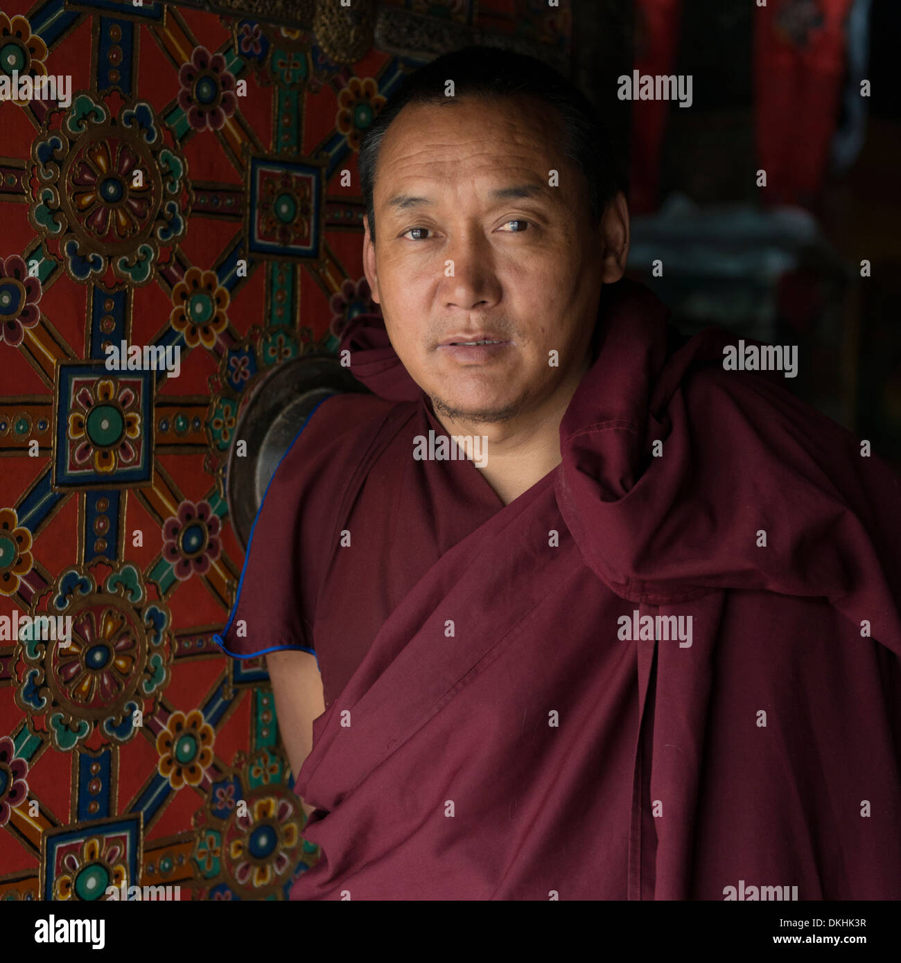 Buddhist monk in Drepung Monastery, Lhasa, Tibet, China Stock Photo - Alamy
