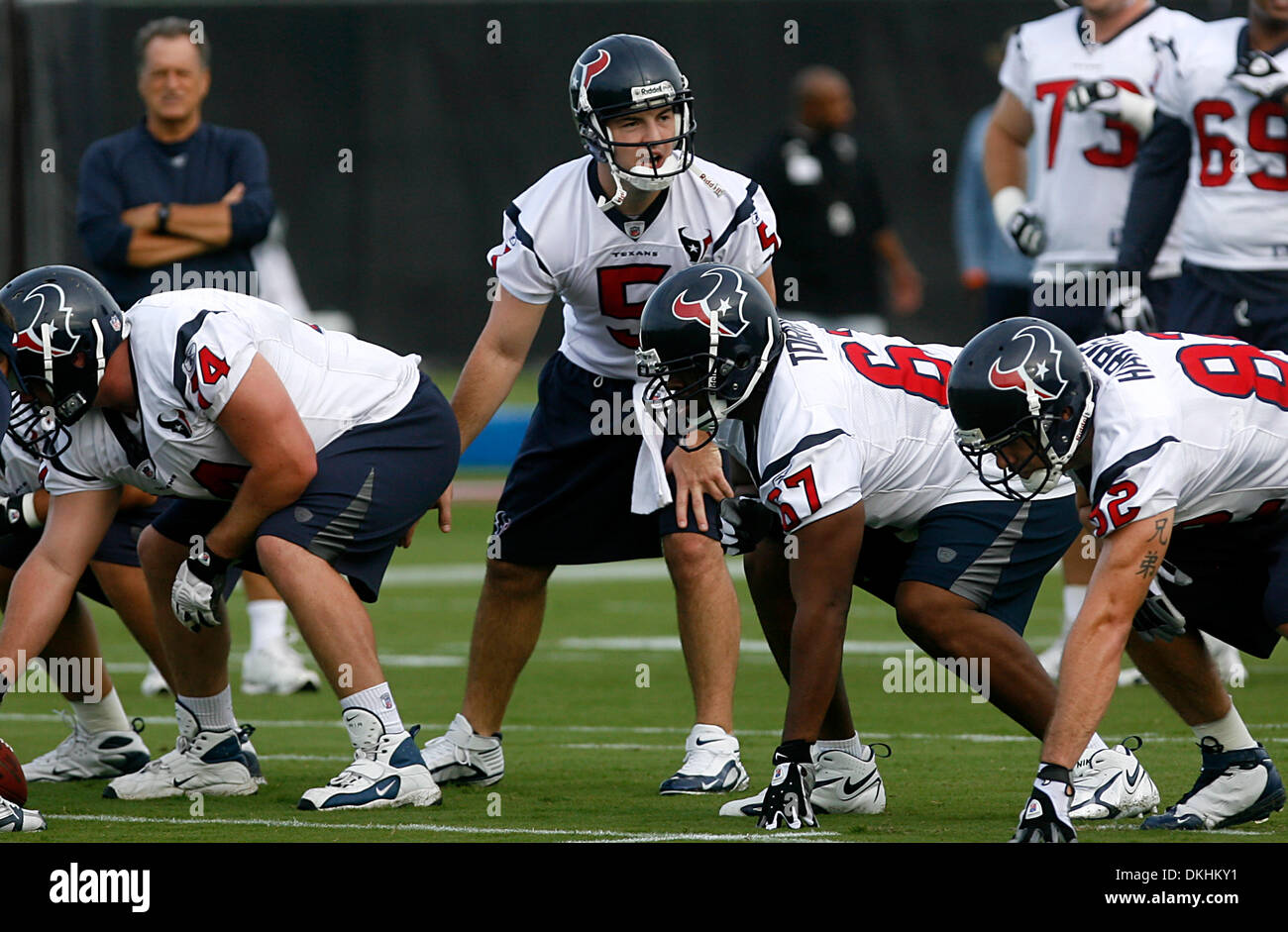 July 31, 2009 - Houston, Texas, USA - 31 July 2009: Texans quarterback ...