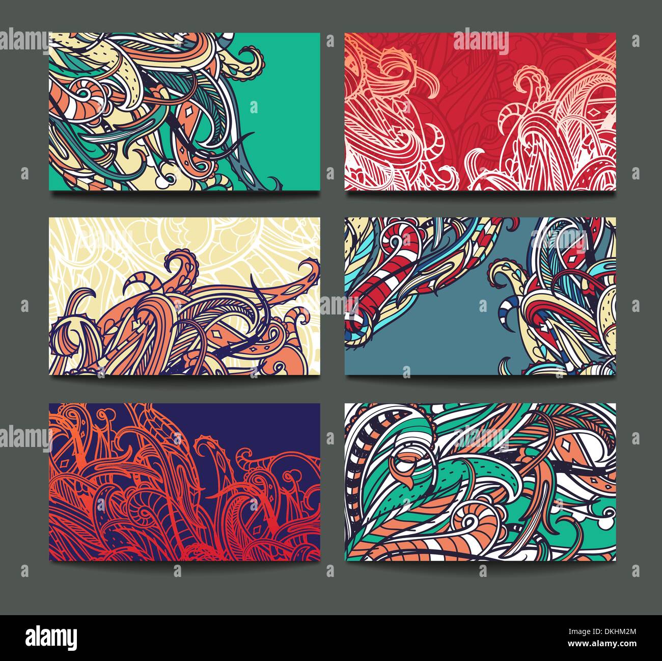 vector set of abstract colorful cards Stock Vector Image & Art - Alamy