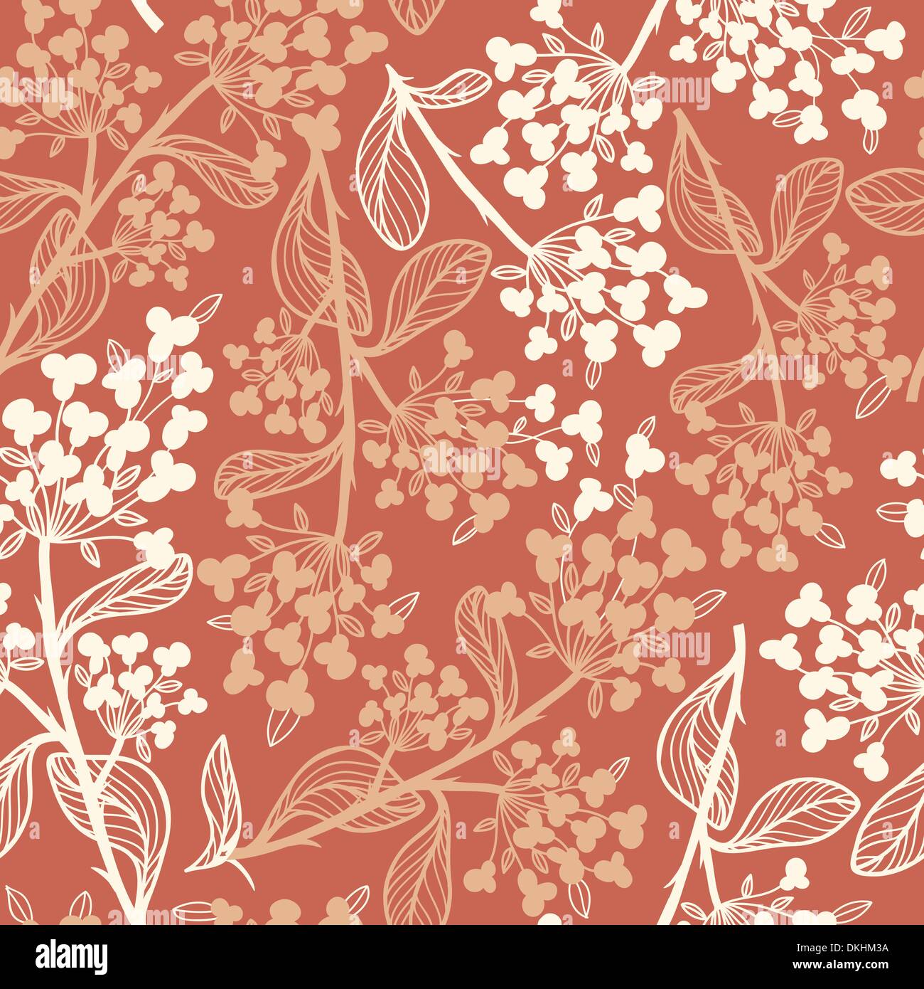 vector floral seamless pattern Stock Vector Image & Art - Alamy