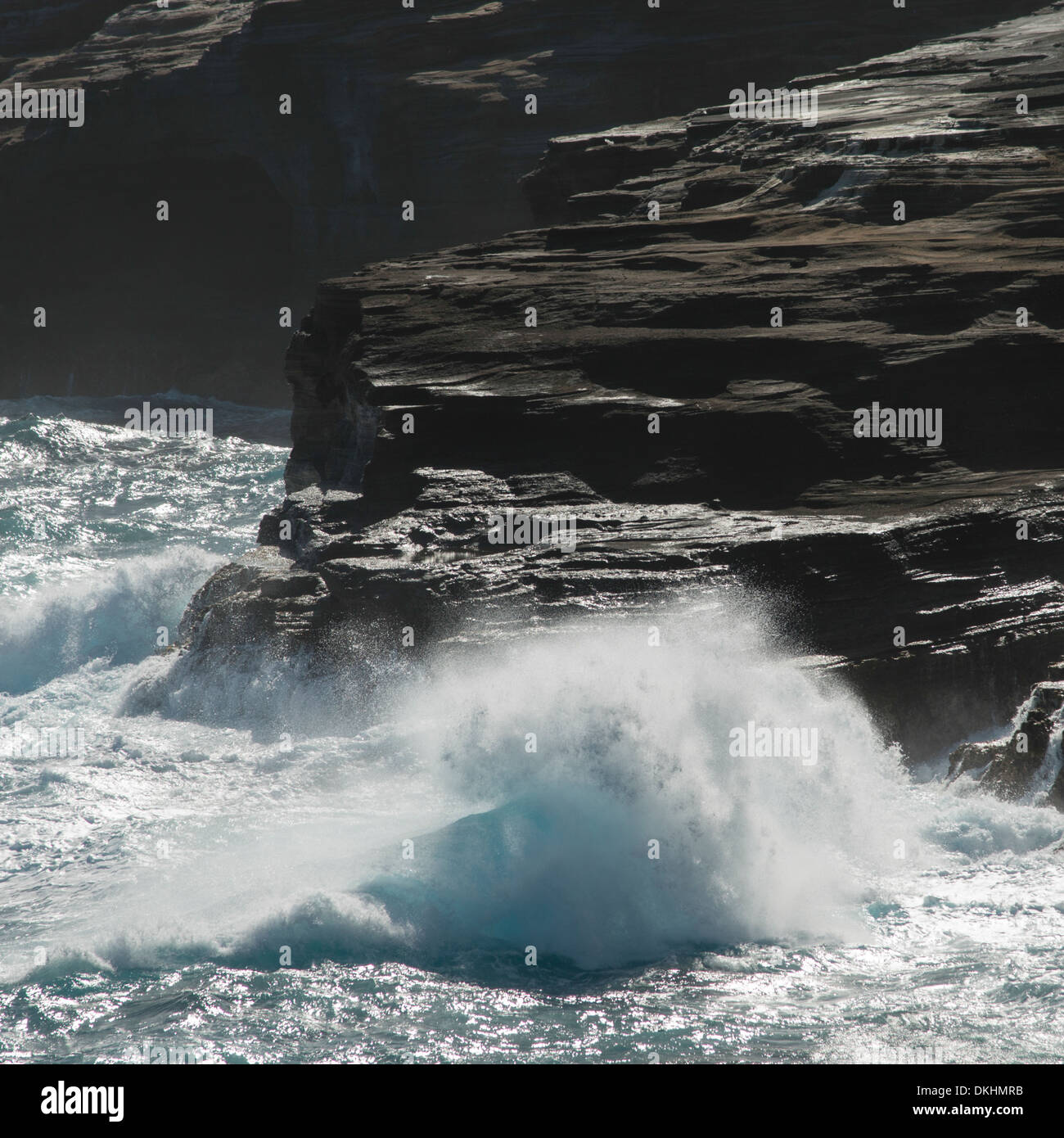Rock formations on the coast, Makapuu Point, Hawaii Kai, Honolulu, Oahu ...