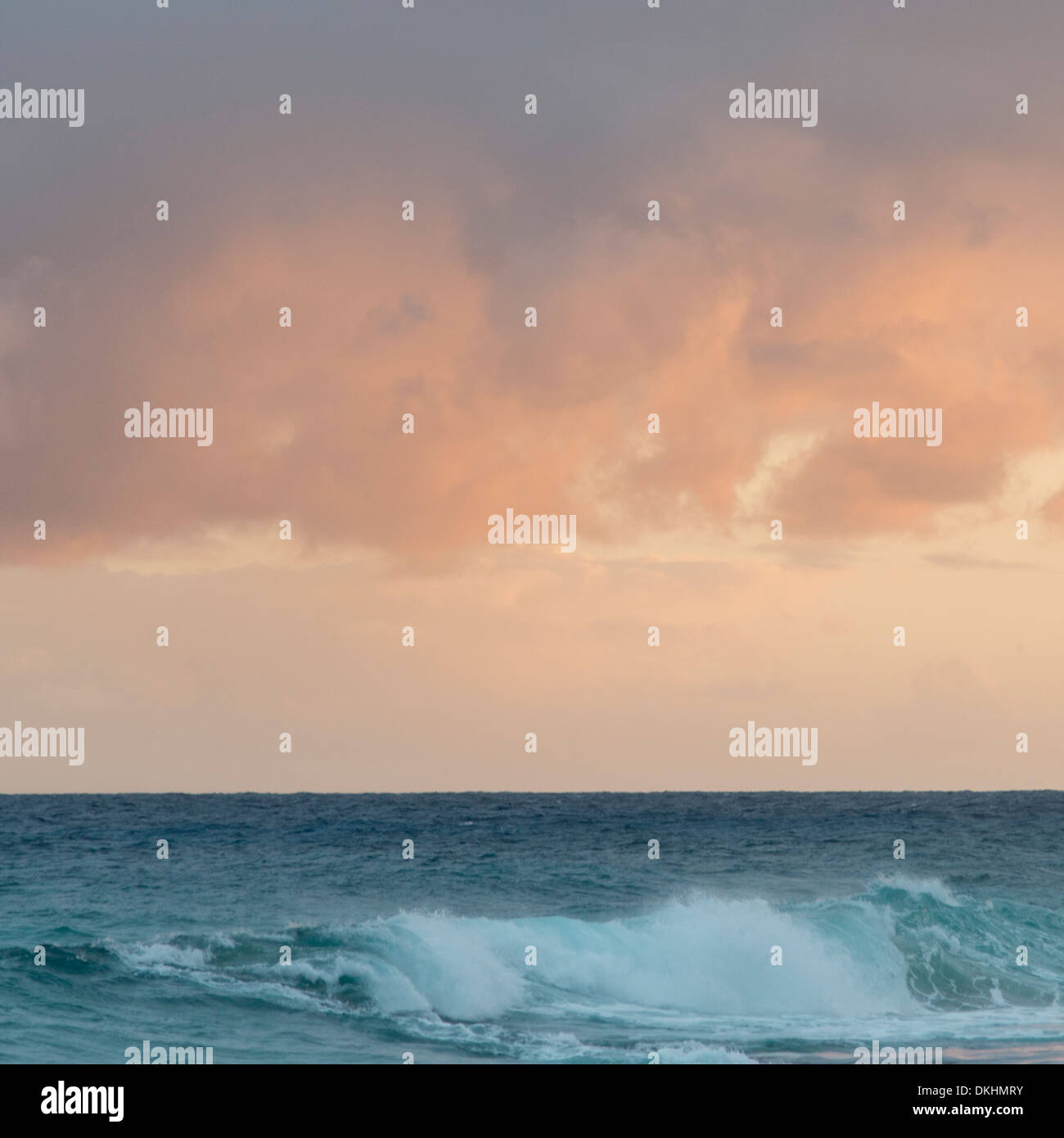 Waves in the ocean at sunset, Sandy Beach, Hawaii Kai, Honolulu, Oahu ...