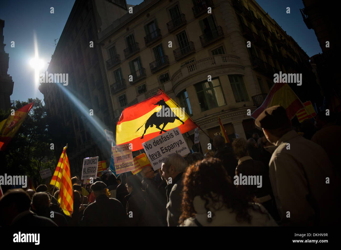 Barcelona, Spain- 6th december, 2013.The legendary Spanish bull is seen ...