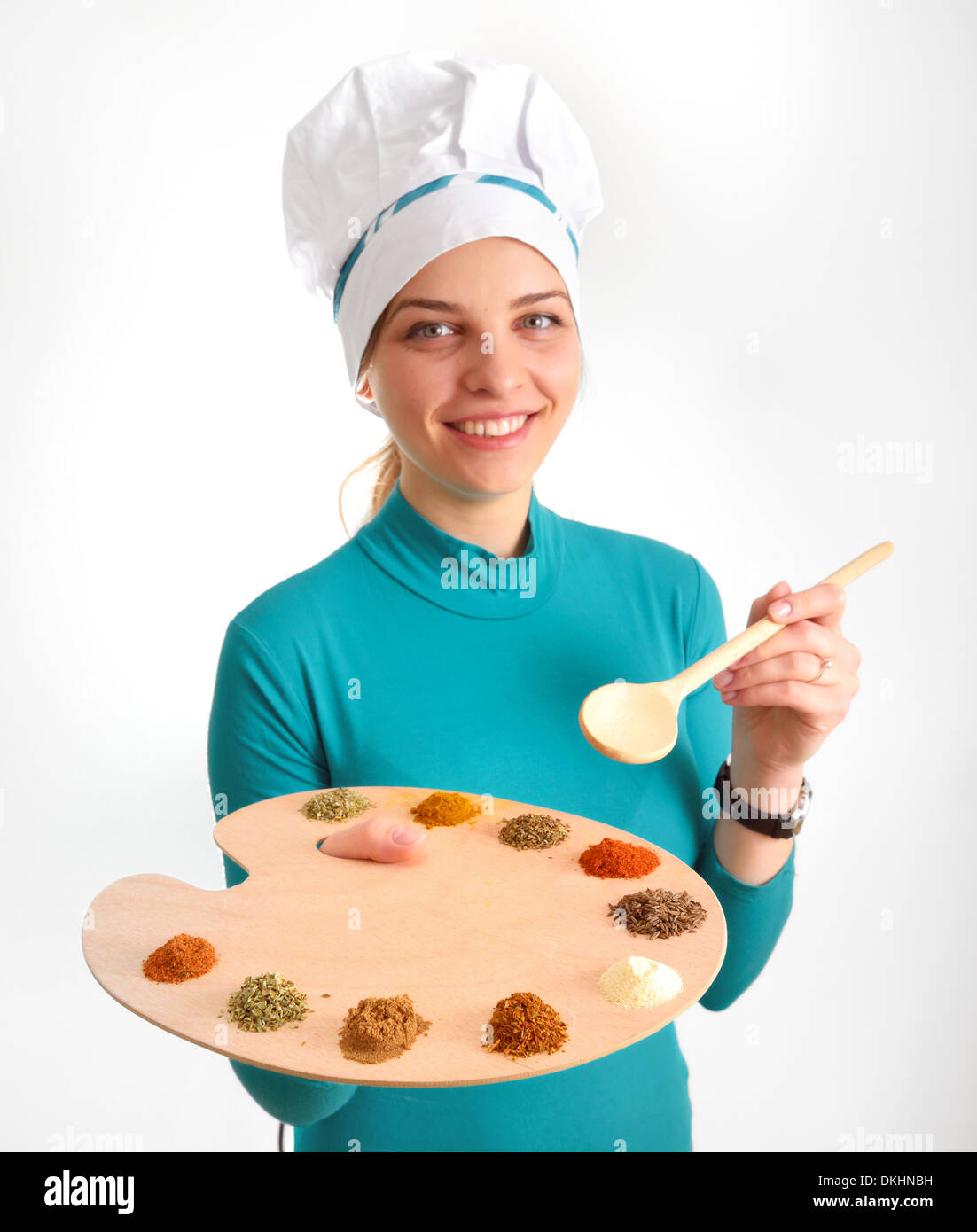 Woman herbs and spices hi-res stock photography and images - Alamy