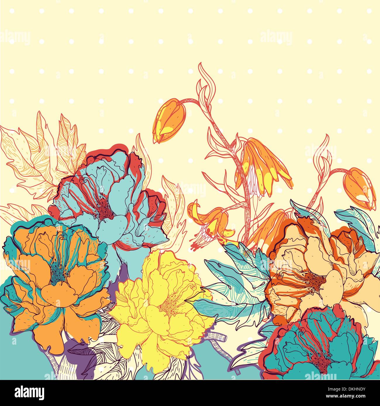 vector illustration of abstract blooming roses Stock Vector Image & Art ...