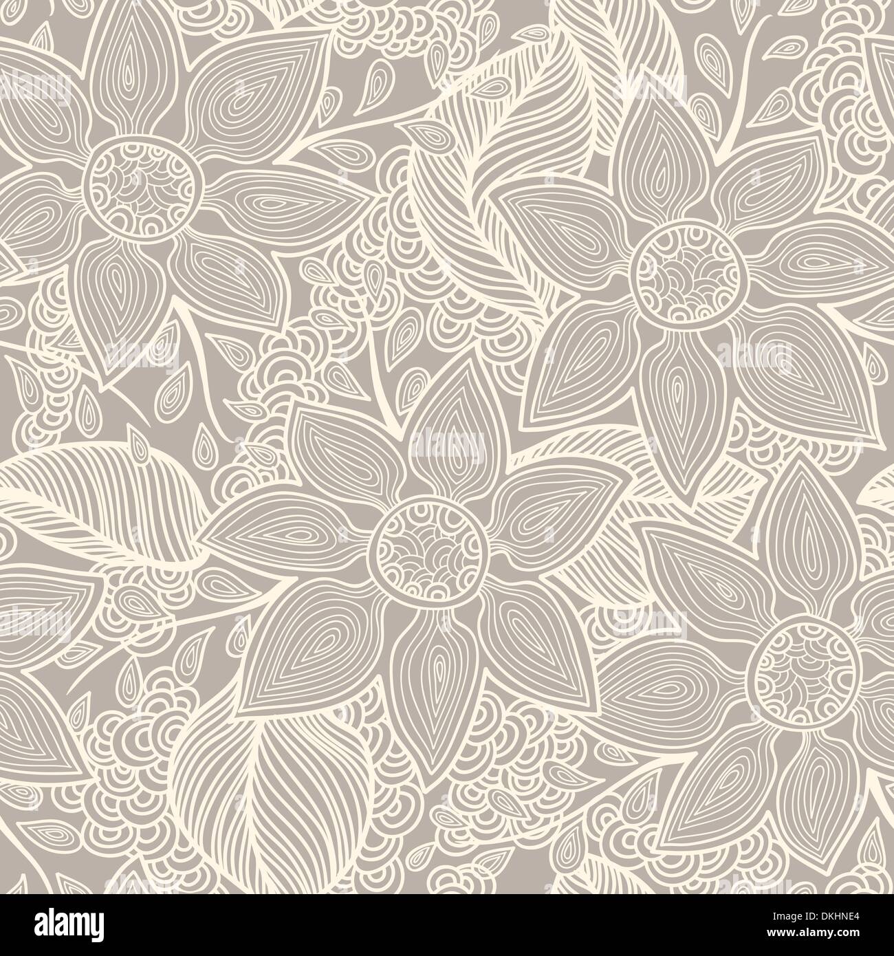 vector floral seamless pattern Stock Vector Image & Art - Alamy