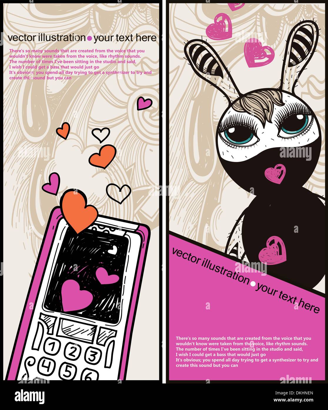 Phone advert Stock Vector Images - Alamy