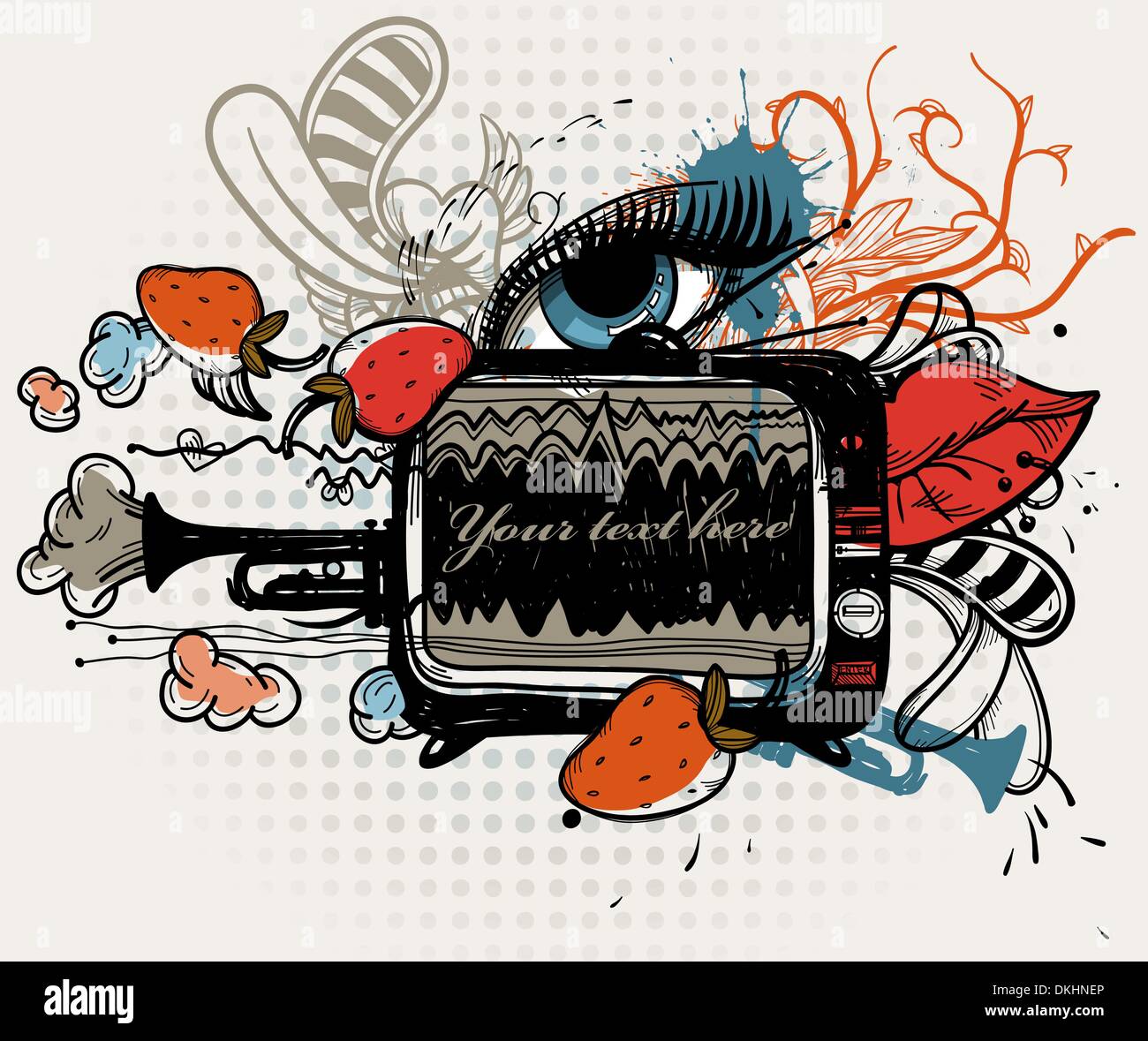 abstract vector illustration in a vintage style Stock Vector Image ...