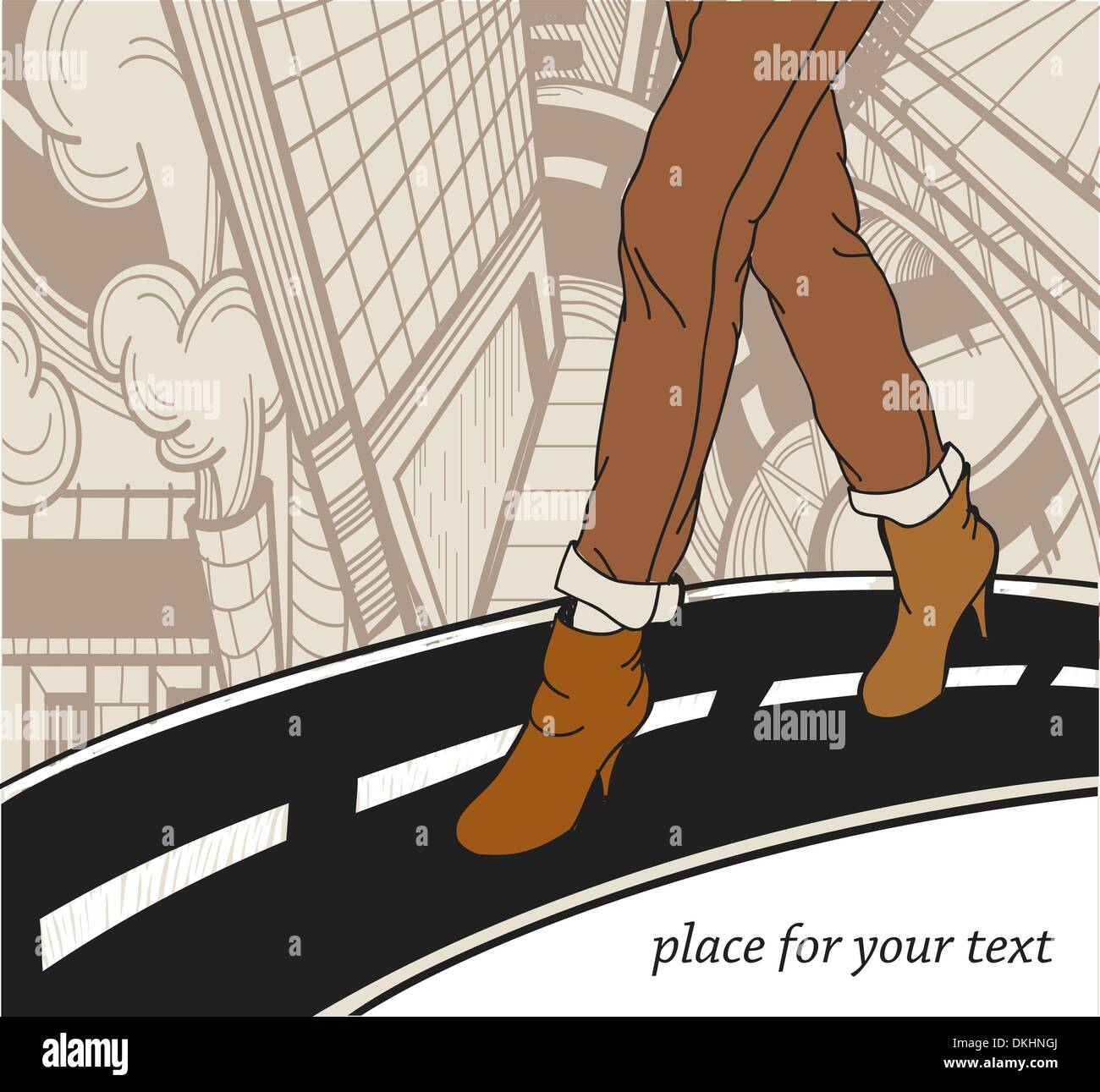 vector illustration of an urban girl Stock Vector Image & Art - Alamy
