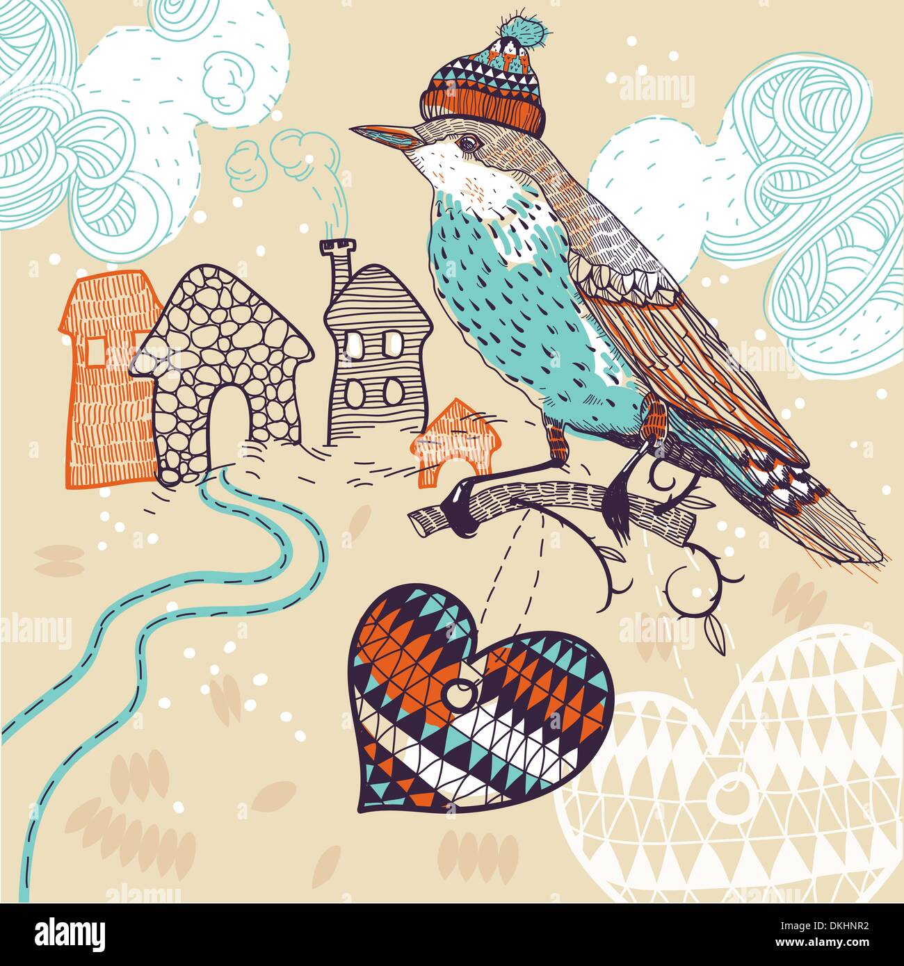 Make a pretty bird house Stock Vector Images - Alamy