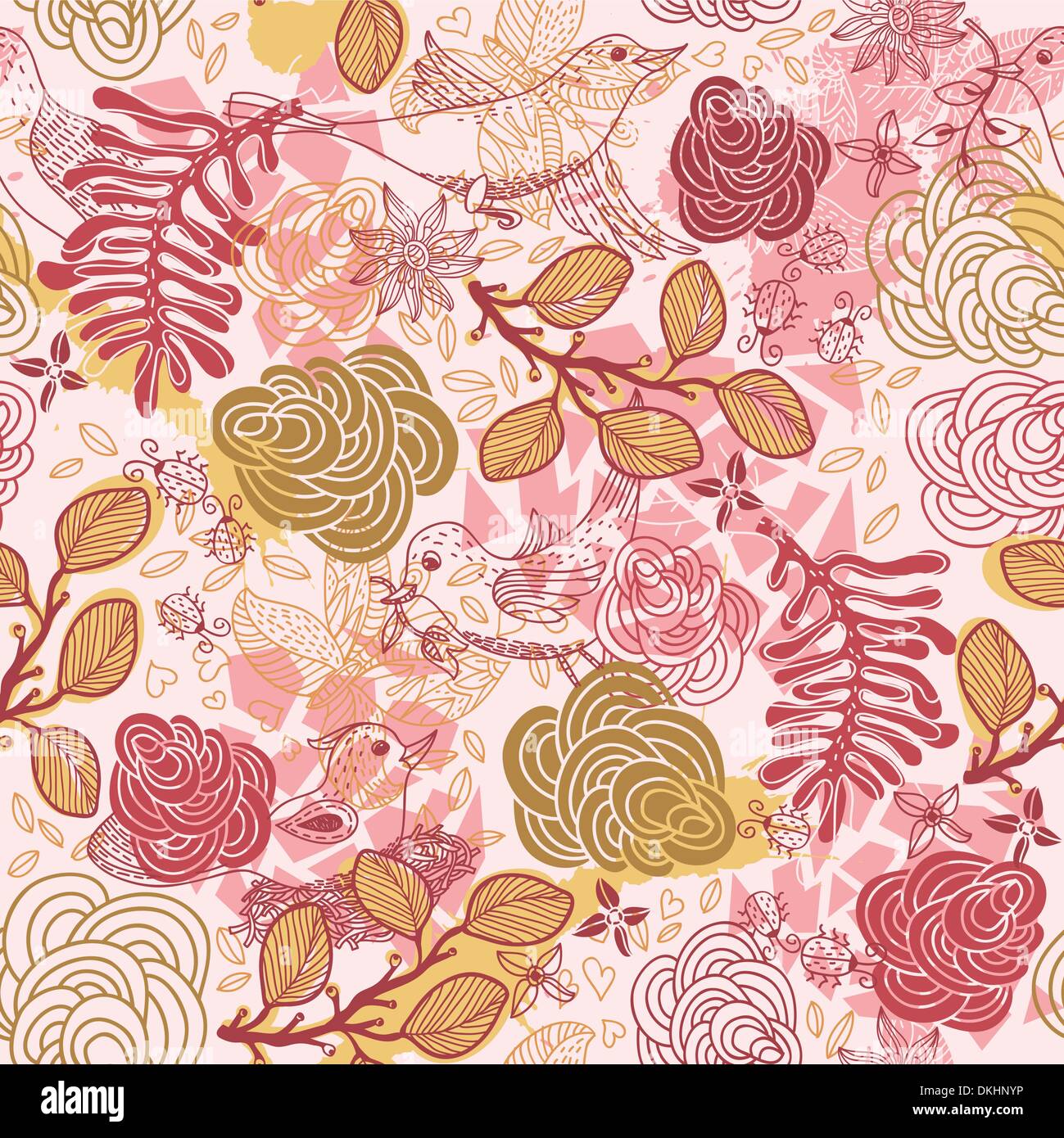 vector floral seamless pattern Stock Vector Image & Art - Alamy