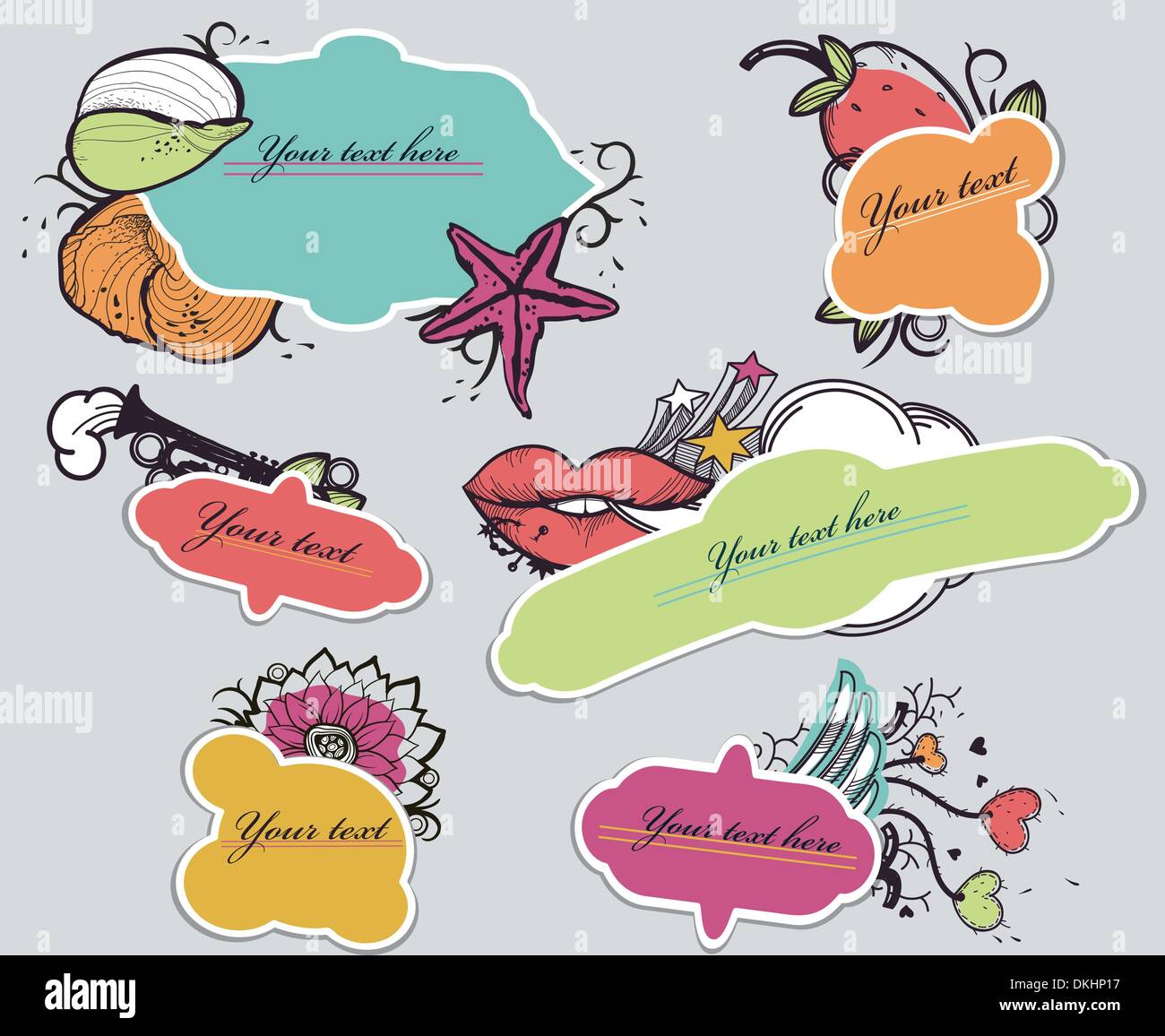 vector set of colorful labels Stock Vector Image & Art - Alamy