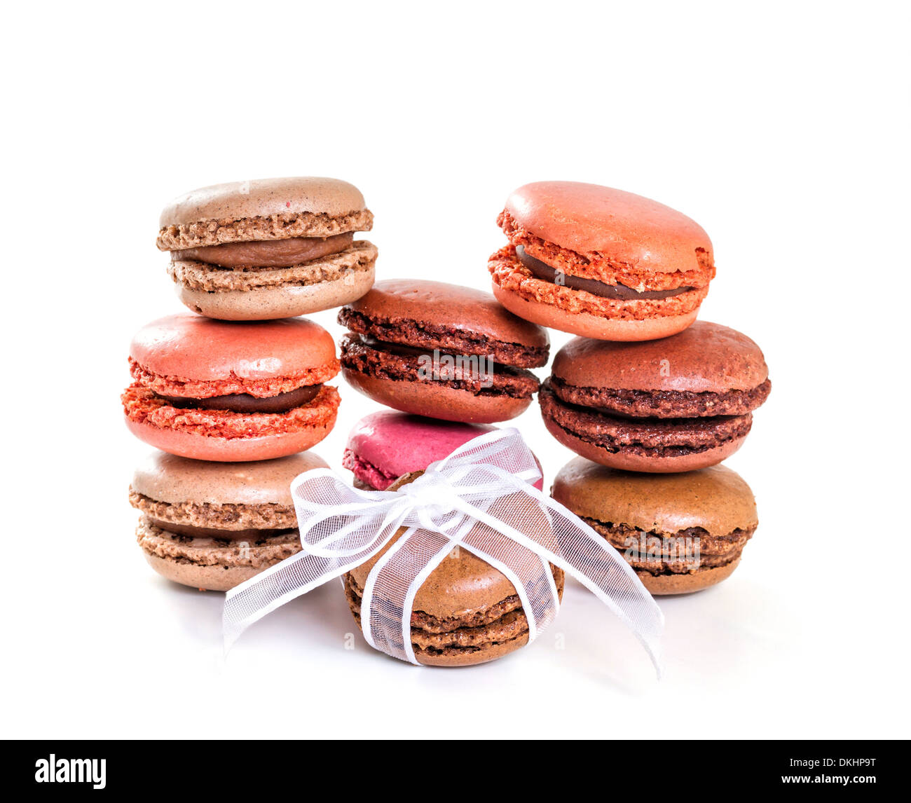 French macarons. Isolate on white background Stock Photo - Alamy