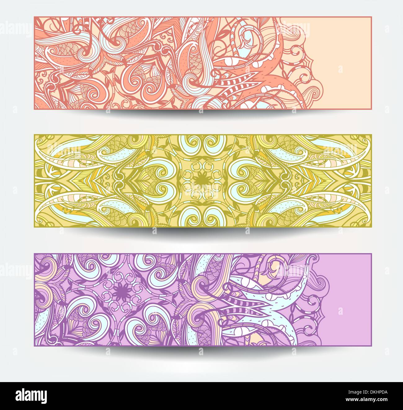 vector set of ornamental banners Stock Vector Image & Art - Alamy
