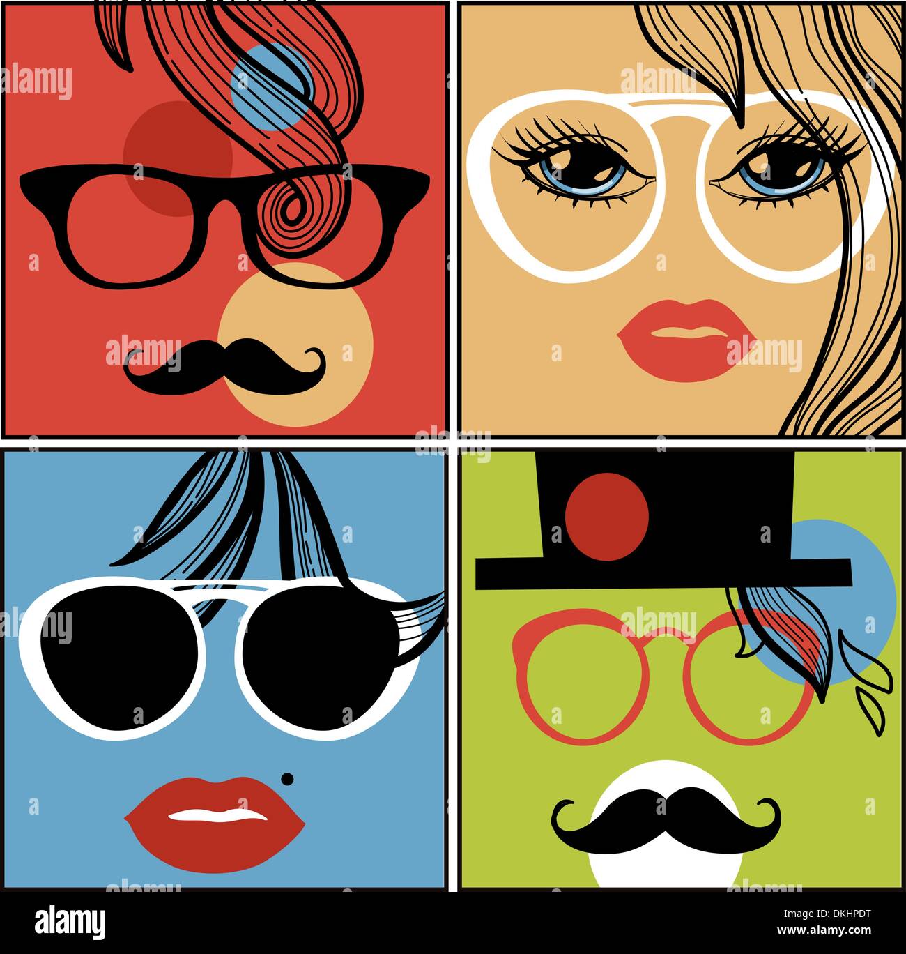 vector set of abstract faces Stock Vector Image & Art - Alamy